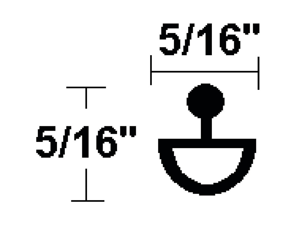 Door Controls USA | GLASS STOP VINYL/BLACK