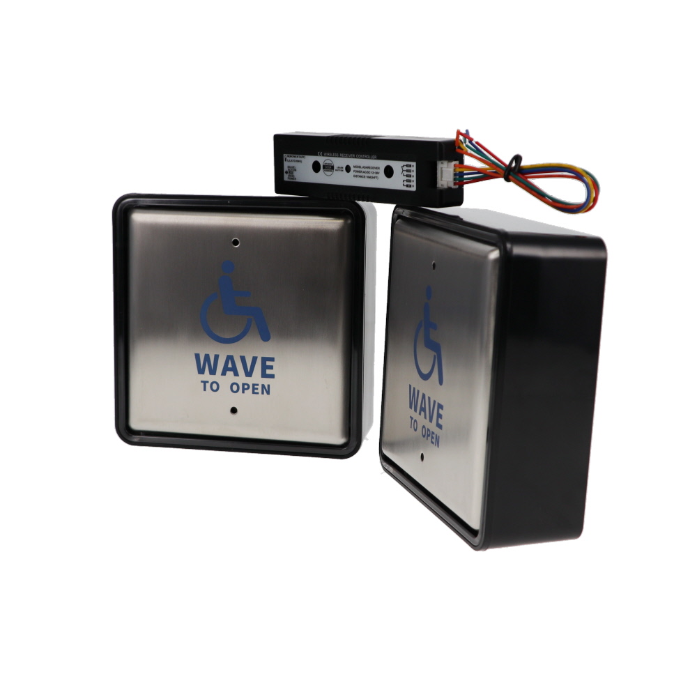 Door Controls USA | SS WIRELESS, TOUCHLESS 5in SWITCH KIT (INDUCTION)