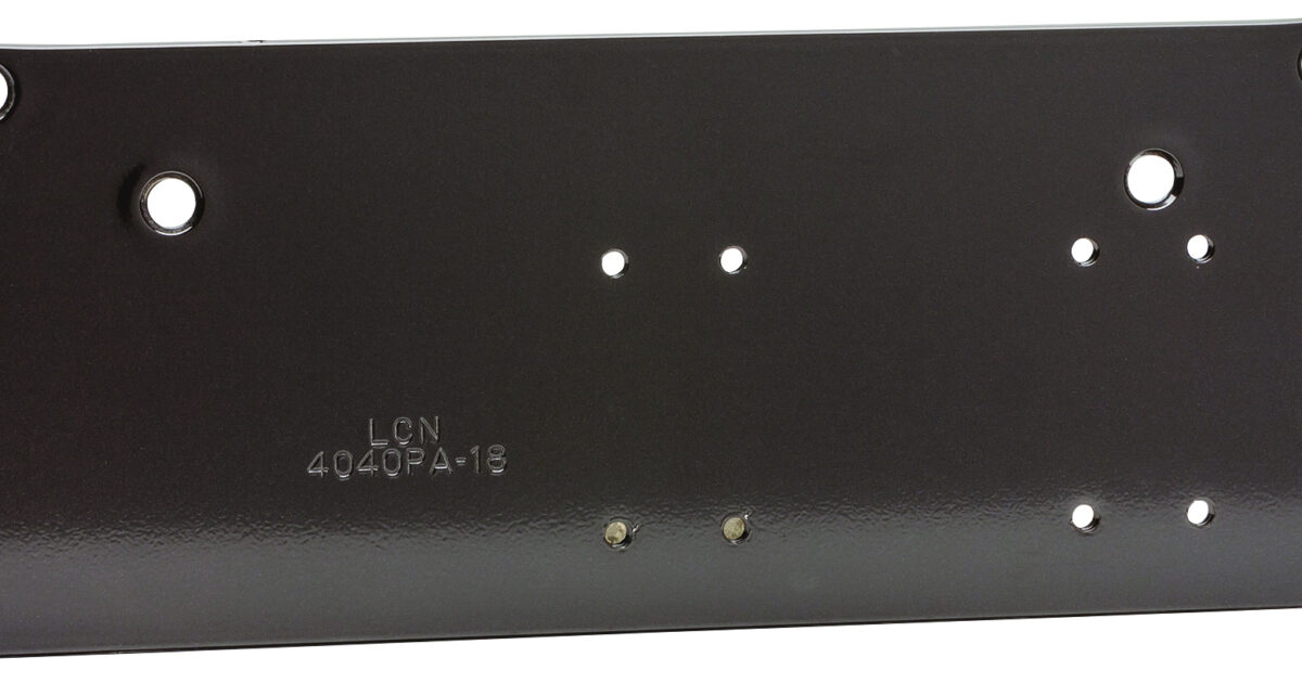 4040XP-18PA-BLACK LCN 4040 PA DROP PLATE BLACK | Door Controls USA