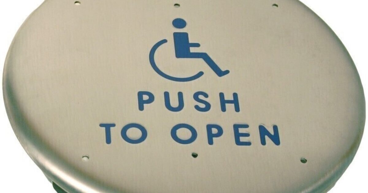 DC10015 DCM 6in ROUND PUSHPLATE WITH PUSH TO OPEN… | Door Controls USA