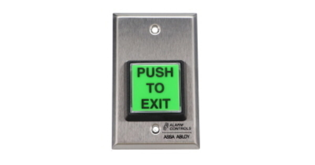 TS-2T ALARM CONT PUSHBUTTON GREEN 2in PTE SPDT | Door Controls USA